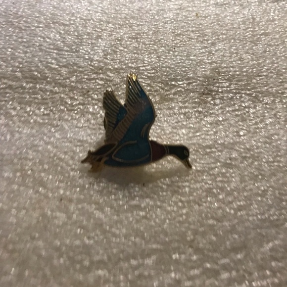 enamel | Jewelry | Flying Duck Enamel Pin Blue And Gold | Poshmark